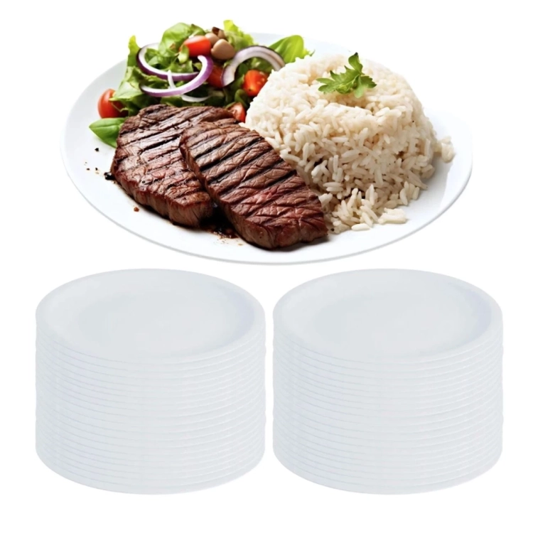 Mandiali e-Shop : Conjunto de Pratos Rasos Brancos 40 Unidades 28 Cm ...