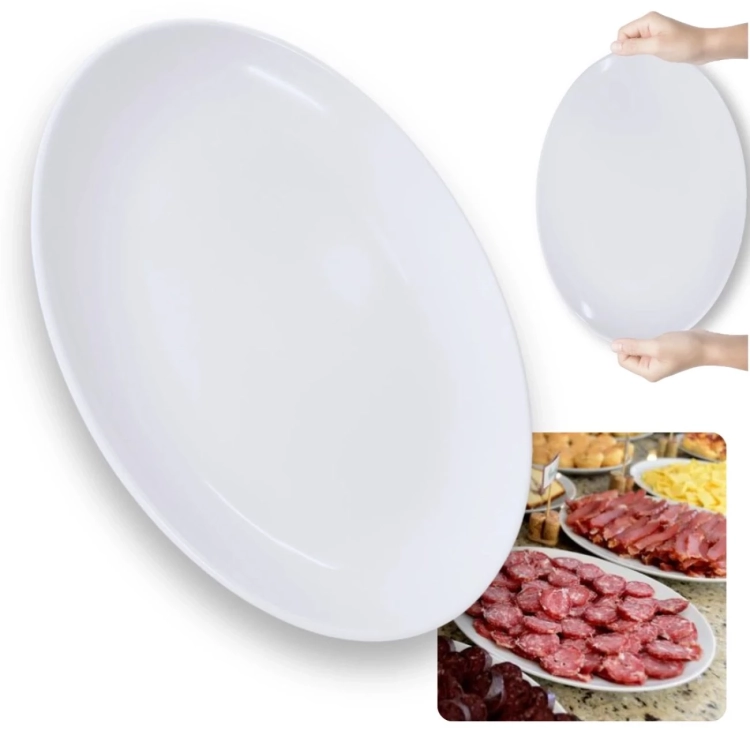 Mandiali e-Shop : Kit 4 Travessas 33 Cm Prato Oval para Buffet ...